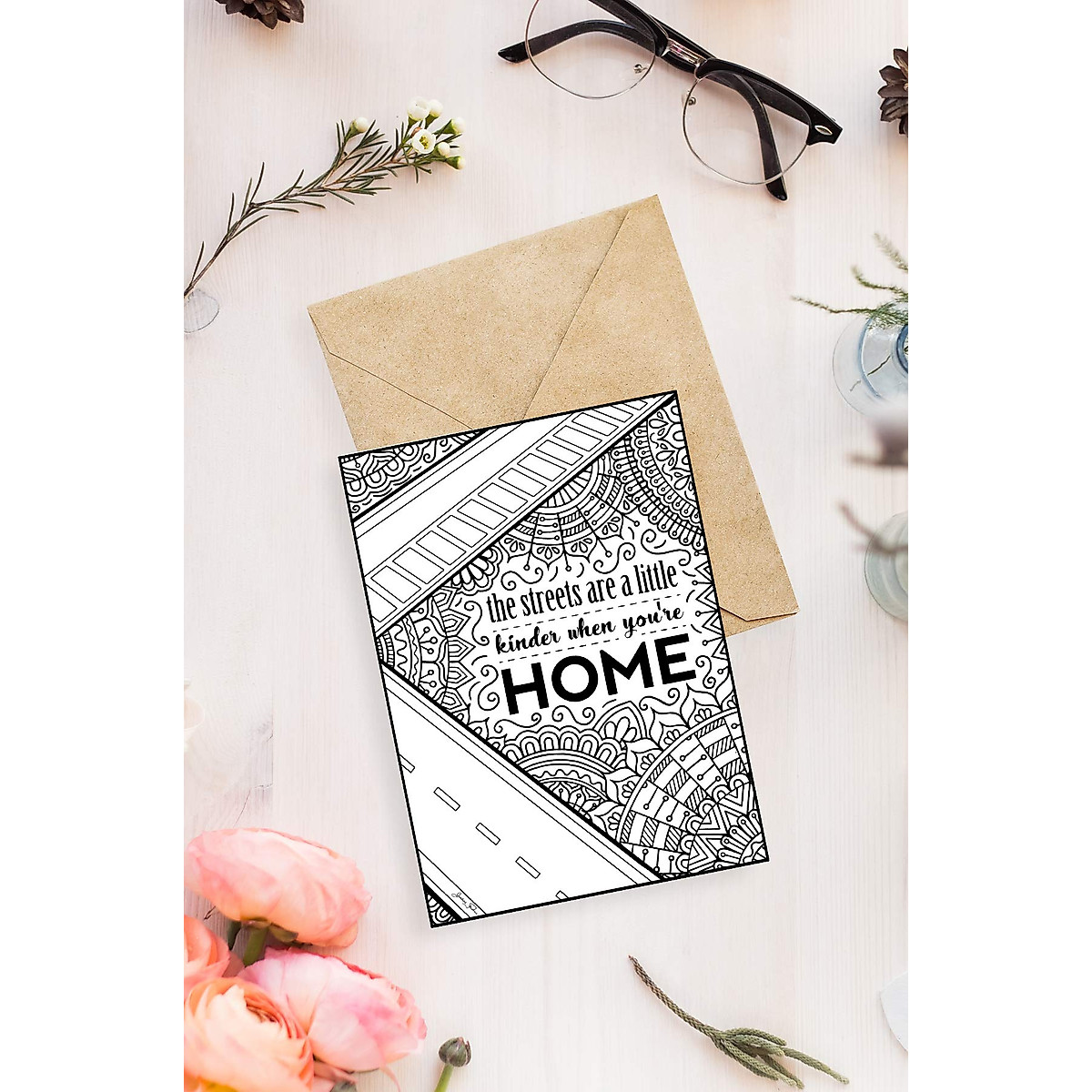 Coloring Broadway - in The Heights Inspired Coloring Pages (Set of 4) “Paciencia y Fe” Collection, Broadway Musical Merchandise, Card Stock (8 1/2” x 11”), Ideal Gift for a Broadway Theater Lover