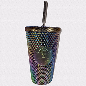 Starbucks Halloween 2023 Oil Slick Rainbow Iridescent Venti Tumbler 16oz