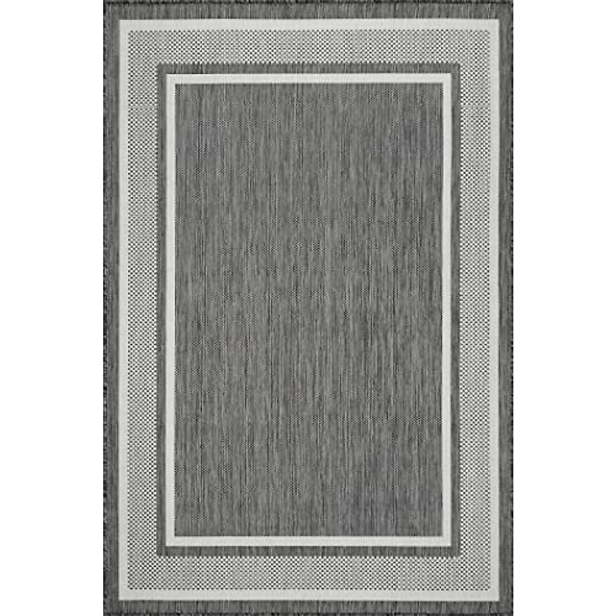 Adiva Rugs Outdoor Indoor Area Rug, Weather Resistant, Easy to Clean, Stain Resistant Floor Mat for Dining Room, Backyard, Deck, Patio (Pebble Weiss, 5'3" x 7')
