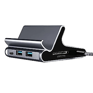 WJCCY Type C HUB Docking Station USB-C to HDMI Dock Power Adapter Vertical Base with Bracket