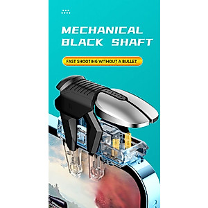 2022 New Model Seven Trees Mobile Game Controller for PUBG/Fornite/Knives Out/Rules of Survival/Call of Duty Gamepad Trigger Aim Button L1R1 L2 R2 Shooter Joystick for iPhone Android iPad Mini 5 Phone Game Pad Accesorios (Blue)