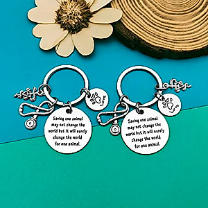 Veterinarian Appreciation Gifts Vet Tech Keychain Thank You Gifts for Animal Rescue Veterinary Medicine Student Graduation Gift Veterinarian Nurse Gift Future Veterinary Soon to Be Veterinarian Gifts