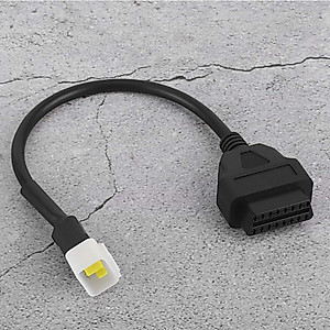 Diagnostics 6 Pin to OBD2 16 Pin Adaptor Cable OBD2 Diagnostic Adapter Motorcycle Fault Detection Connector Fits for Sinnis