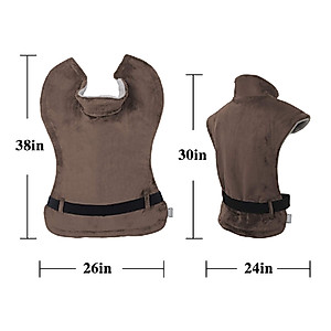 Heating Pad King Size Fast-Heating Technology for Back/Waist/Shoulder/Neck Pain and Cramps Relief - Moist and Dry Heat Therapy with Auto-Off 26"X38" Hot Heated Pad by GOQOTOMO PJ-King Brown