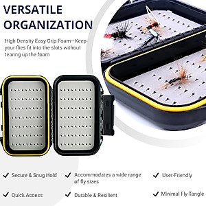 Maxcatch Waterproof Fly Box for Fly Fishing Double Sided Foam Insert (2PCS Easy Grip Foam)