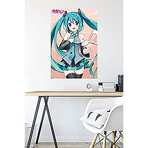 Trends International Hatsune Miku-Music Note Wall Poster, 22.375" x 34", Unframed Version