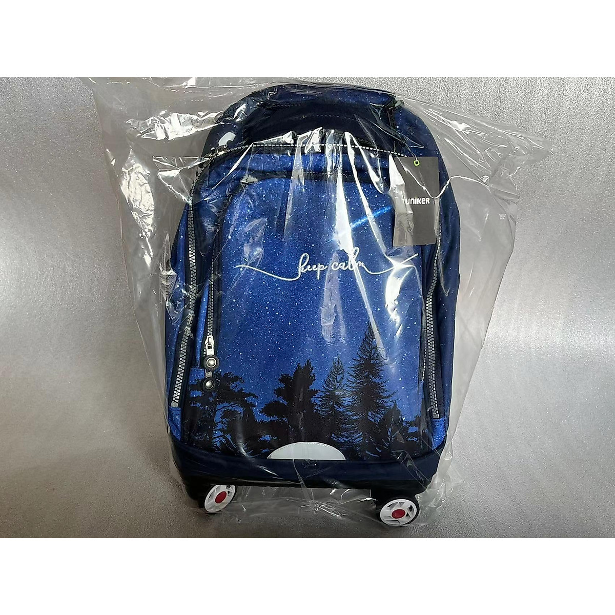 Rolling Backpack with Spinner Wheels For Teens,Roller Bookbag for Girl Boy,Wheeled Laptop Bag Fits 15.6 Inch Notebook,Luggage With Spinner Wheels For Travel,Suitcase Bag with Laptop Padded Compartment