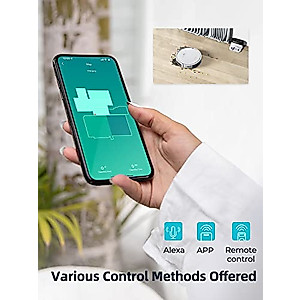 HONITURE Robot Vacuum Cleaner, G20 Robot Vacuum and Mop Combo 3 in 1, 4000pa Strong Suction, Self-Charging, App&Remote&Voice Control, Compatible with Alexa, Ideal for Carpet, Hard Floor, Pet Hair.