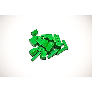 YorksGamePieces Green Wood Replacement Pieces for Settlers of Catan