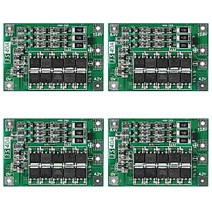 QCCAN 3S 40A 12.6V Li-ion Lithium Battery Protection Board PCB BMS Charger Protection Circuit for Drill Motor (3S 40A)…