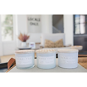 Sand + Fog Scented Candle - California Beach House – Additional Scents and Sizes – 100% Cotton Lead-Free Wick - Luxury Air Freshening Jar Candles - Perfect Home Decor – 12oz