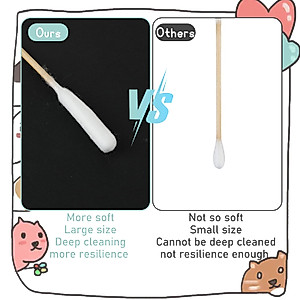 6 Inch Long Cotton Swabs Large Cotton Buds with Wooden Handle for Dogs 100Pcs Specifically Designed for Dogs Professional Big Cotton Swabs Dogs Ears Large Cotton Swabs Dog Ears Cleaning Swabs for Pet