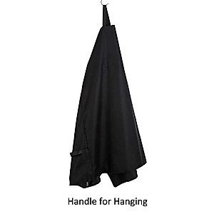 Nicunom Square Electric Smoker Cover, 600D Heavy Duty Waterproof Grill Cover, Dust UV and Fade Resistant Fabric, Durable and Convenient with Handles and Straps, 28" x 22" x 39", Black