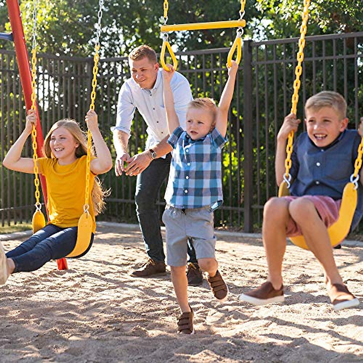 Lifetime 90200 Heavy Duty A-Frame Metal Swing Set, Primary Colors