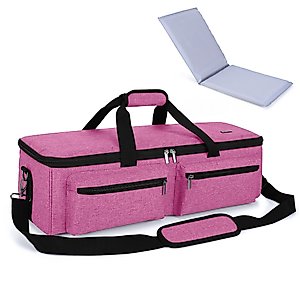 LUXJA Carrying Bag Compatible with Cricut Explore Air and Maker, Tote Bag Compatible with Cricut Explore Air, Silhouette Cameo 4 and Supplies (Bag Only), Pink