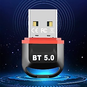 GAROGYI USB Bluetooth Adapter for PC, 5.0 Bluetooth Dongle Receiver Supports Windows 11/10/8.1/8/7/XP for Desktop, Laptop, Mouse, Keyboard, Printers, Headsets, Speakers