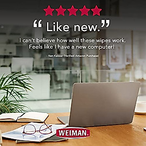 Weiman Electronic & Screen Disinfecting Wipes - Safely Clean and Disinfect Your Phone, Laptop Keyboard, Tablets, Lens Wipes - 30 Count | 2 Pack with MicroFiber Towel Included