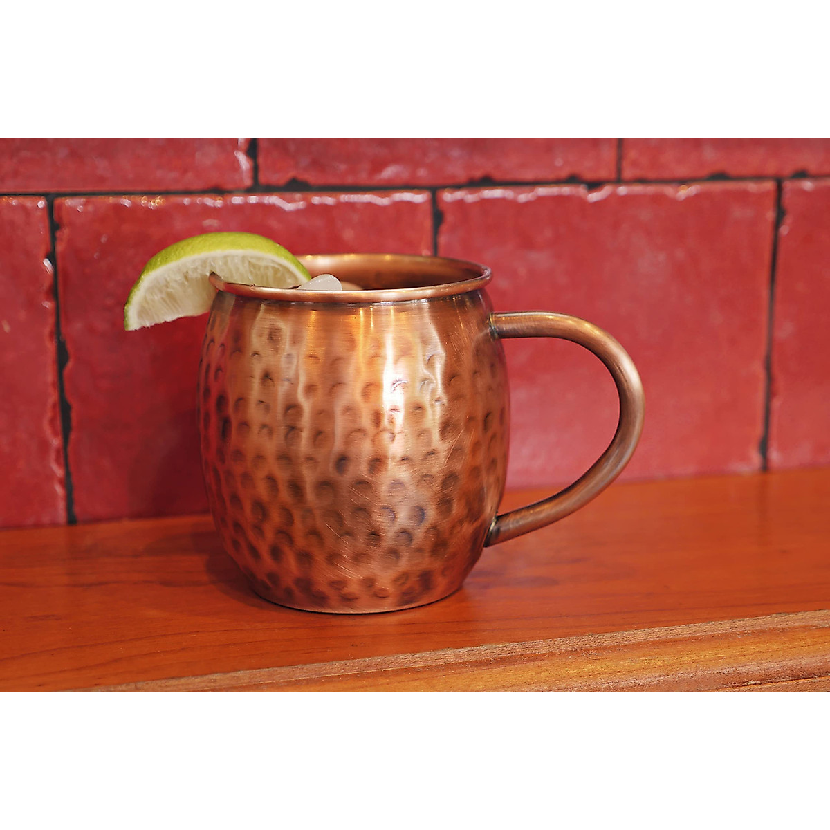 Alchemade 100% Pure Copper Barrel 16 Ounce Mug Perfect For Moscow Mules, Other Cocktails, Or Your Favorite Drinks - Will Keep Beverages Colder Longer