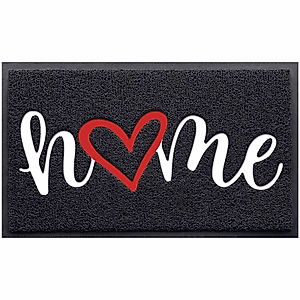 StepLively Door Mat Home Welcome Mats Outdoor and Indoor, Heavy-Duty Low-Profile Non-Slip Durable Front Welcome Mat Doormat for Home Entrance, Outside Entry, Yard, Floor, Patio (30''x17.5'', Black)