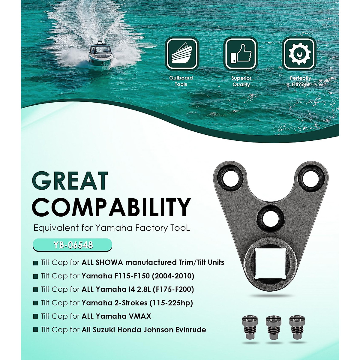 Trim/Tilt Pin Wrench MT0009-35mm x 6mm for Showa Yamaha Suzuki Honda Johnson Evinrude Outboards Remove Hydraulic Cylinders Trim/Tilt Caps