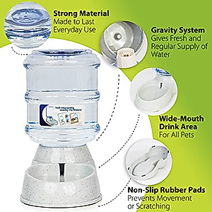 Zone Tech - Premium Quality Durable Self-Dispensing Gravity 3.7 Liters Pet Waterer