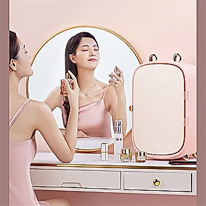 YAARN Small Fridge for Bedroom 15L Professional Beauty Refrigerator Double Door Facial Mask Skin Care Cosmetics Small Refrigerator Mini Skin Care Fridge