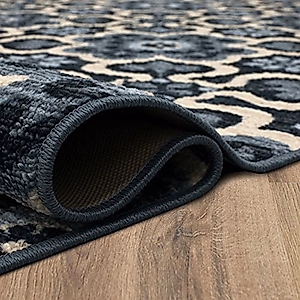 Mohawk Home Soho Marjorelle Gardens Floral Printed Area Rug, 5'x8', Blue