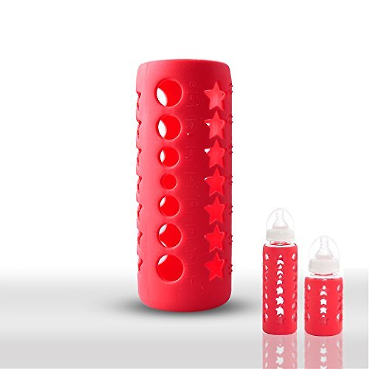 Glass Baby Feeding Bottle Cover, RTDEP Anti-Slip Baby Bottle Sleeve Silicone Covers Protect Insulating