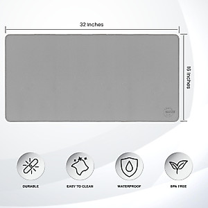 Koltster Gun Cleaning Mat, Waterproof/Durable Gun Cleaning Pad for Gun Maintenance 32"x16" Protective Mat (Grey/Green)