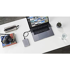 LaCie Mobile Drive 2TB External Hard Drive HDD – Space Gray USB-C USB 3.0, for Mac and PC Computer Desktop Workstation Laptop (STHG2000402) (Renewed)