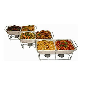 Nicole Fantini 25 Pc Disposable Aluminum Chafing Dish Buffet Party Set WITH HANDY LIGHTER