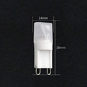 Mini G9 LED Bulb 2W(6 Pack), G9 Short LED Bulbs Replacement 20W Equivalent Halogen Bulbs Warm White 3000K G9 Light Bulbs for Home Lighting Application, Ceiling Fan, Dimmable, AC110V