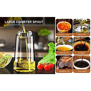 GLBEAR 16oz Olive Oil Dispenser, 2 in 1 Oil Sprayer for Cooking，470ml spray bottles，oil dispenser for kitchen，Salad,BBQ