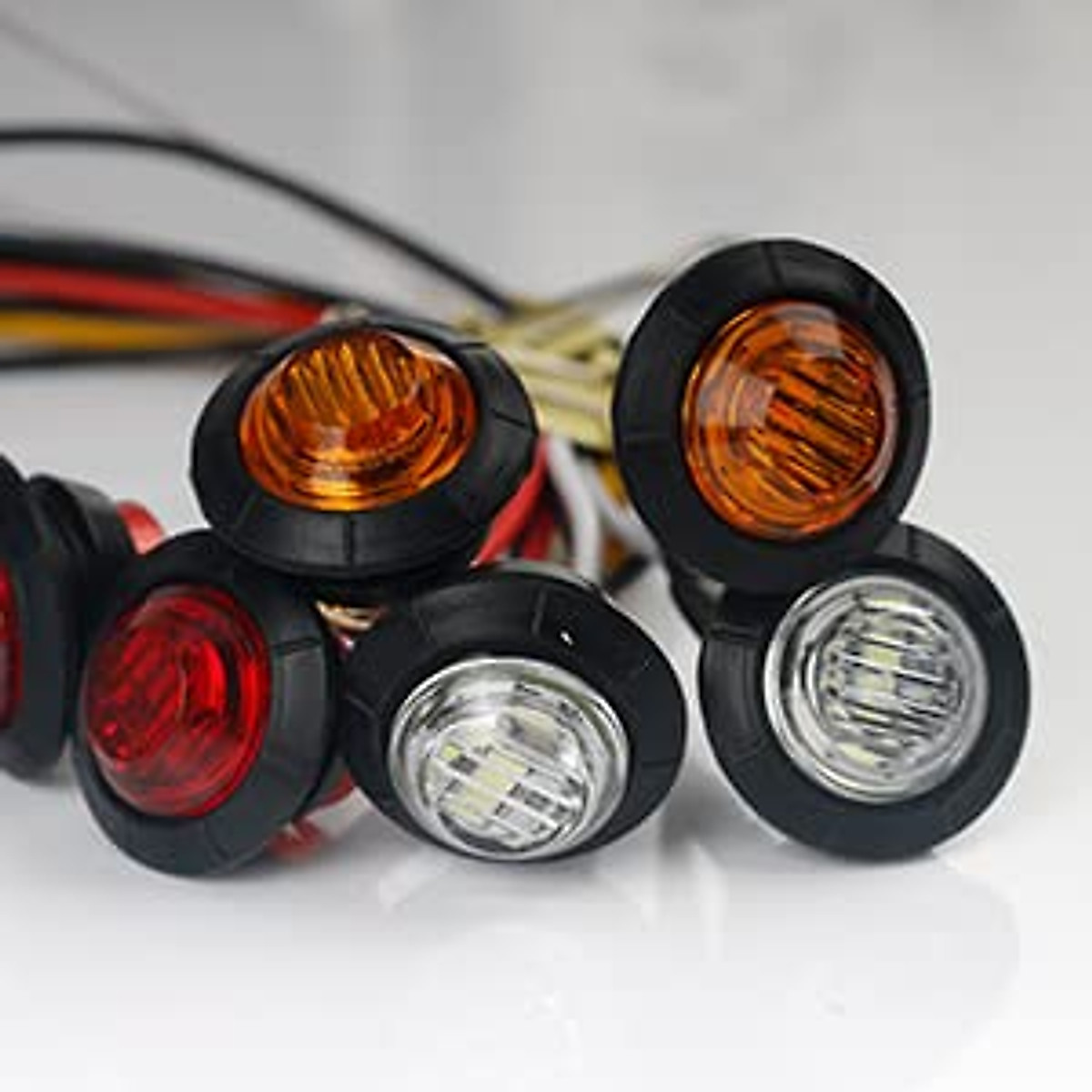 Universal ATV UTV Turn Signal Kit,SXS Street Legal Kit with Turn Signal Light Rocker Switch Flasher Relay Fuse Line LED Lightsfor SXS Dirt Bike Polaris RZR Can-Am Kawasaki Motorcycle