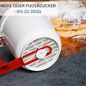 Westmark Flour- And Icing Sifter, 6" x 4" x 4", White/Red