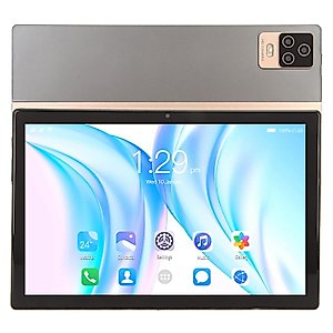 Luqeeg 10.1 Inch Tablet, 8GB RAM 256GB ROM 100-240V Support Fast Charging 8 Core CPU FHD Tablet 5G WiFi for Reading for Android 12 (US Plug)