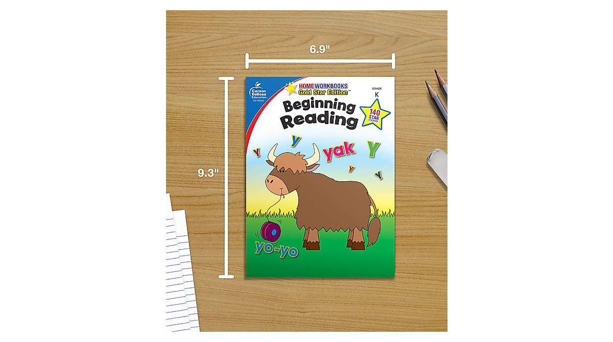 Beginning Reading Workbook for Kindergarten | Carson Dellosa