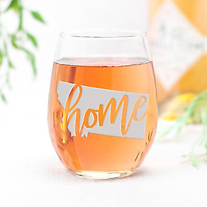 Montana State Stemless Wine Glass - Montana Gift, Montana Wine Glass, Montana Fan Gift