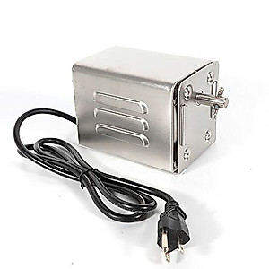 DYRABREST 110V 40kg BBQ Grill Rotisserie Spit Electric Motor Stainless Steel Grilling Cookware Barbecue Drive Shaft Machine for Pig Goat Chicken Rotisserie Roaster