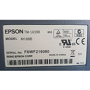 TM-U220B, Impact, two-color printing, 6 lps, Serial interface only, Power supply, Dark gray