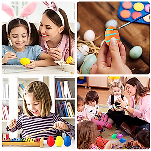 Augshy 14 PCS Plastic Egg Shakers Percussion Musical Egg Maracas Easter Egg Kids Toys (7 Colors)