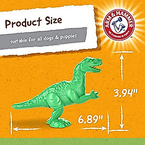 Arm & Hammer for Pets Nubbies Dental Toys T-Rex Dental Chew Toy for Dogs Best Dog Chew Toy for Moderate Chewers Reduces Plaque & Tartar Buildup Without Brushing, Mint Flavor (Pack of 1)