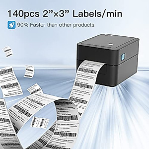 iDPRT Label Maker, Thermal Barcode Printer with No Bound Consumables, Bluetooth & USB Connection, 140pcs/min Speed, Customizable App, Supports Various Sized Labels, Label Printer for Small Business