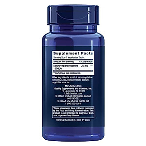 Life Extension DHEA 25 mg – For Hormone Balance, Immune Support, Sexual Health and Anti-Aging - Supports Memory & Mood - Non-GMO, Gluten-Free, Vegetarian - 100 Dissolve-In-Mouth Tablets