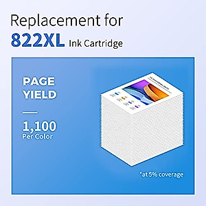 MYCARTRIDGE SUPRINT 822XL Ink Cartridge Remanufactured Ink Cartridge Replacement for EPSON 822XL 822 XL T822 T822XL Combo Pack for Workforce Pro WF-3820 WF-4833 WF-4830 WF-4820 Printer Color 822