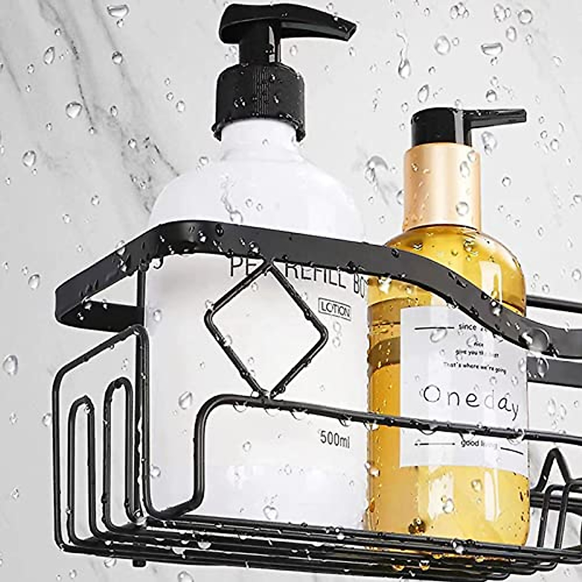 Wall Mount Bathroom Shelf Punch Free Hangable Organization Rack Multifunction for Home Bathroom Face Cleanser Organizer bathroom shower shelf