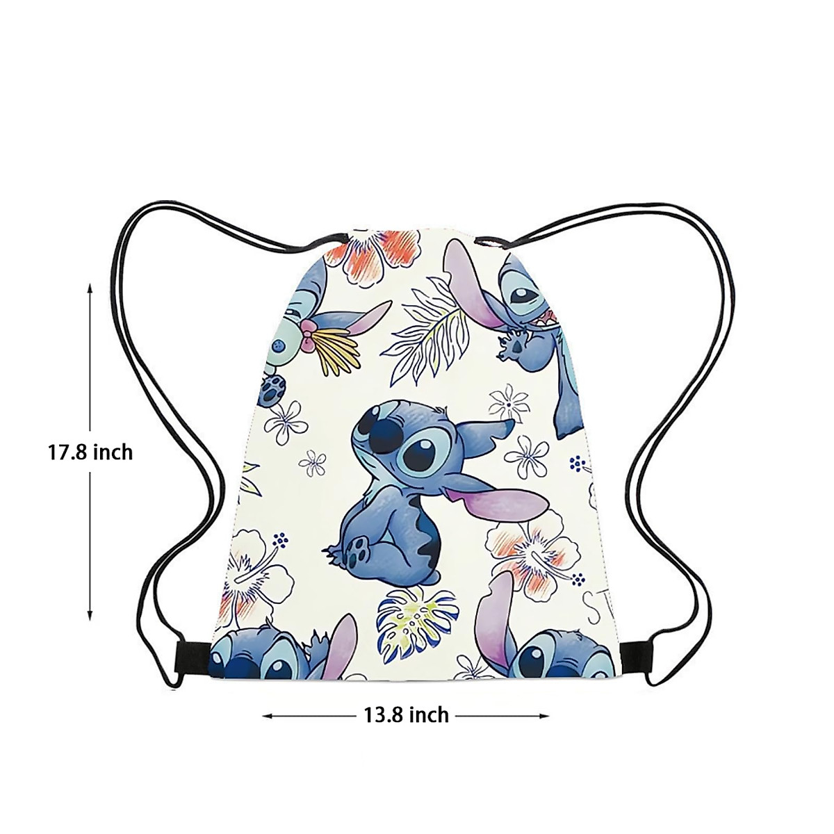 FLYZKUO Upgrade Your Style with our Stitch Merchandise Set - Complete with Drawstring Bag, Stickers, Lanyard, More