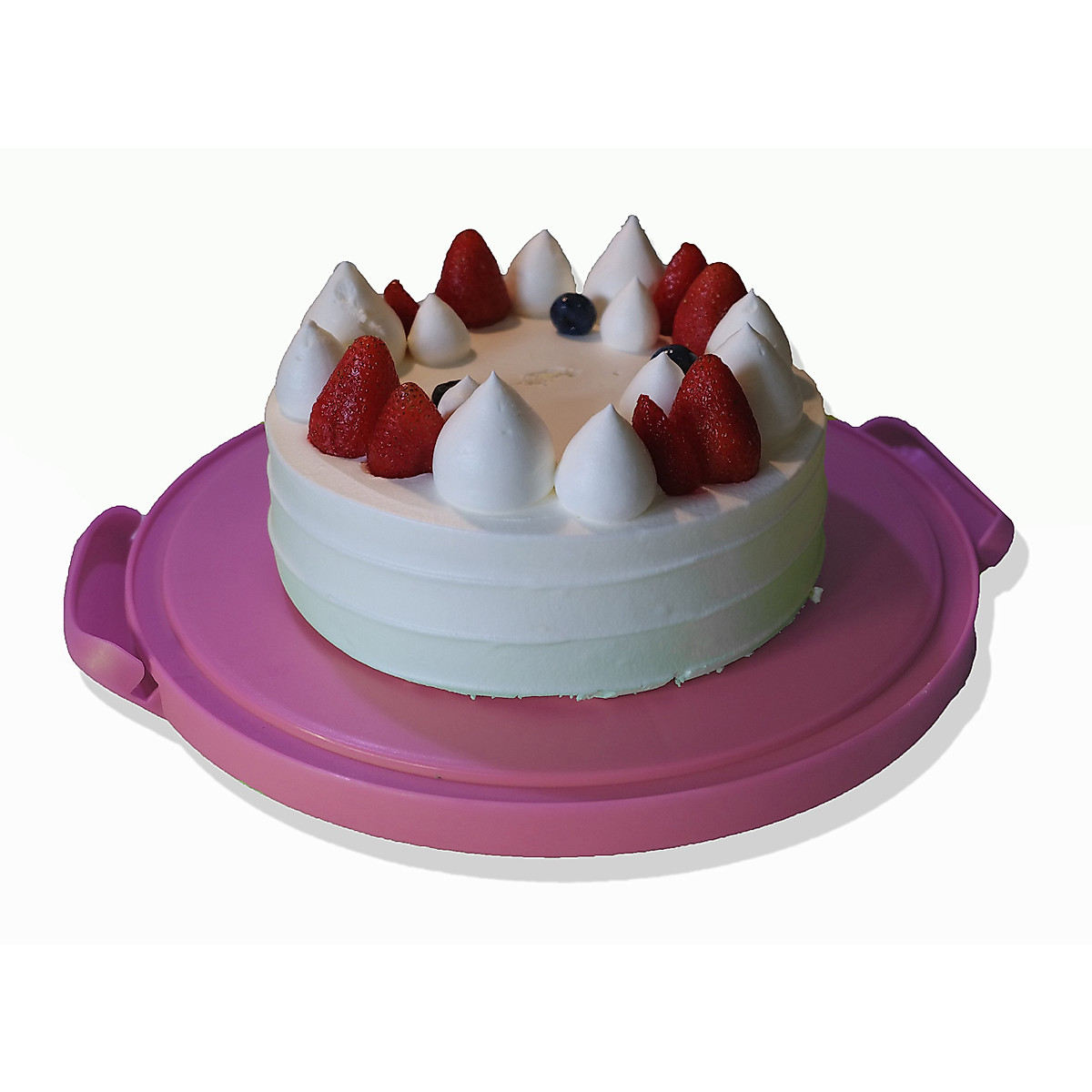 HelloCupcake Portable Cake and Cupcake Carrier / Storage Container - 10.4" Diameter (Inside Cover), Translucent Dome - Perfect for Transporting Cakes, Cupcakes, Pies, or Other Desserts (Purple)