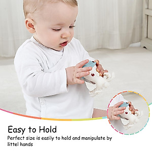 Baby Teether Teething Toys for Babies 3-12 Months, Fun Baby Teething Toys for Infant 12-18 Months, Mombella Octopus Teethers 6 Month Old, Silicone Comfort Chewing Toy for Kids, Iron Green