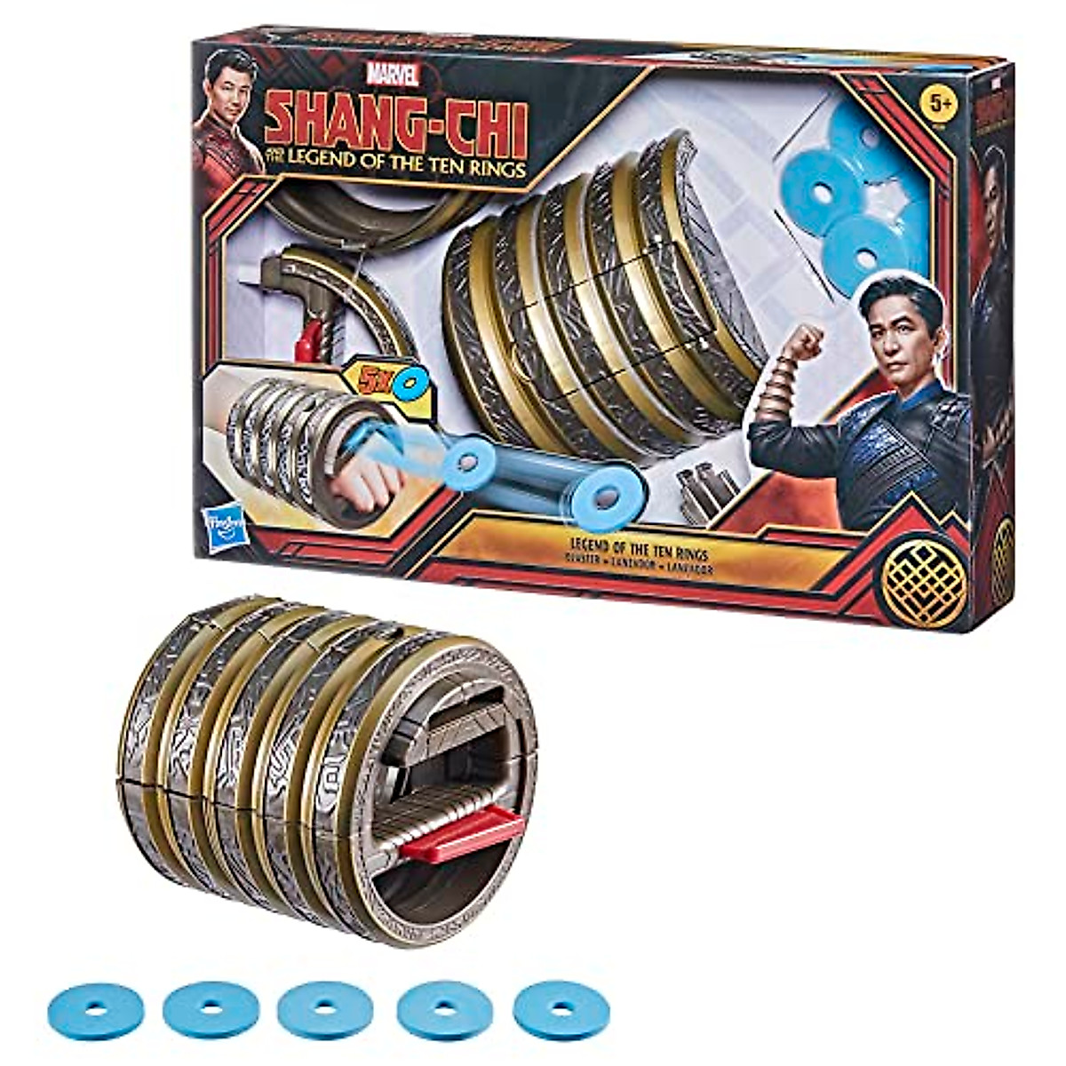 Marvel Hasbro Shang-Chi and The Legend of The Ten Rings Blaster Hero Role Play Action Toy, Includes 5 Rings, for Kids Ages 5 and Up